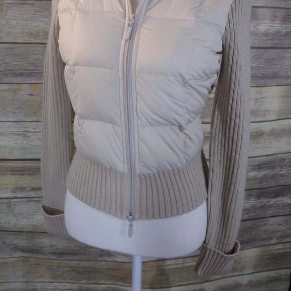 BCBGMaxAzria | Jackets & Coats | Euc Bcbg Puffer Jacket Sweater | Poshmark